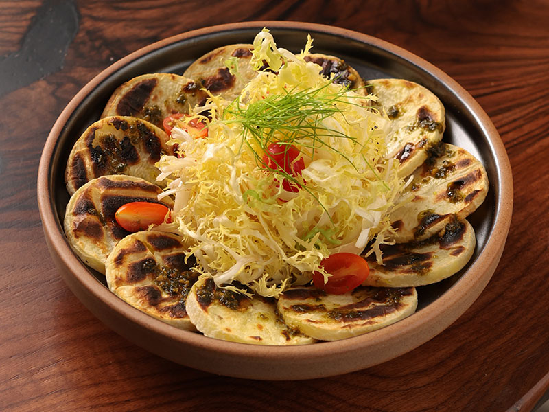 Grilled Potato Carpaccio – Amaleen DownTown